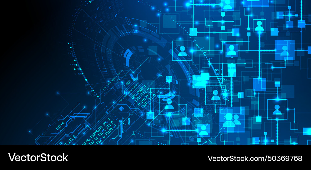 Abstrakte Darstellung eines Computernetzes Vektorbild