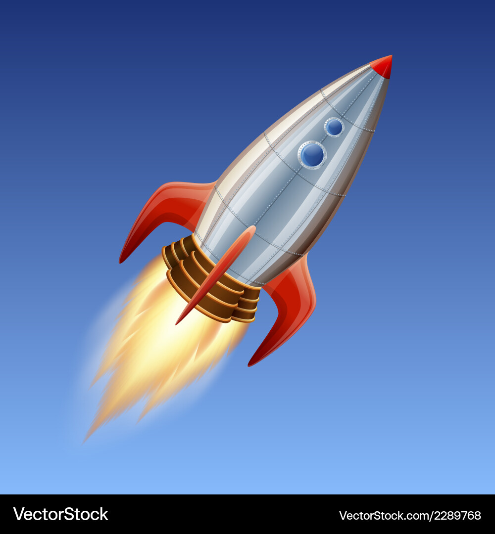 Big rocket Royalty Free Vector Image - VectorStock