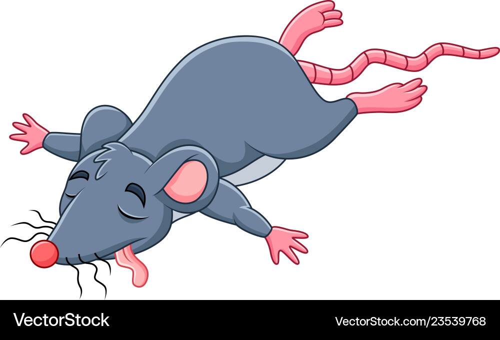 Cartoon dead mouse Royalty Free Vector Image - VectorStock