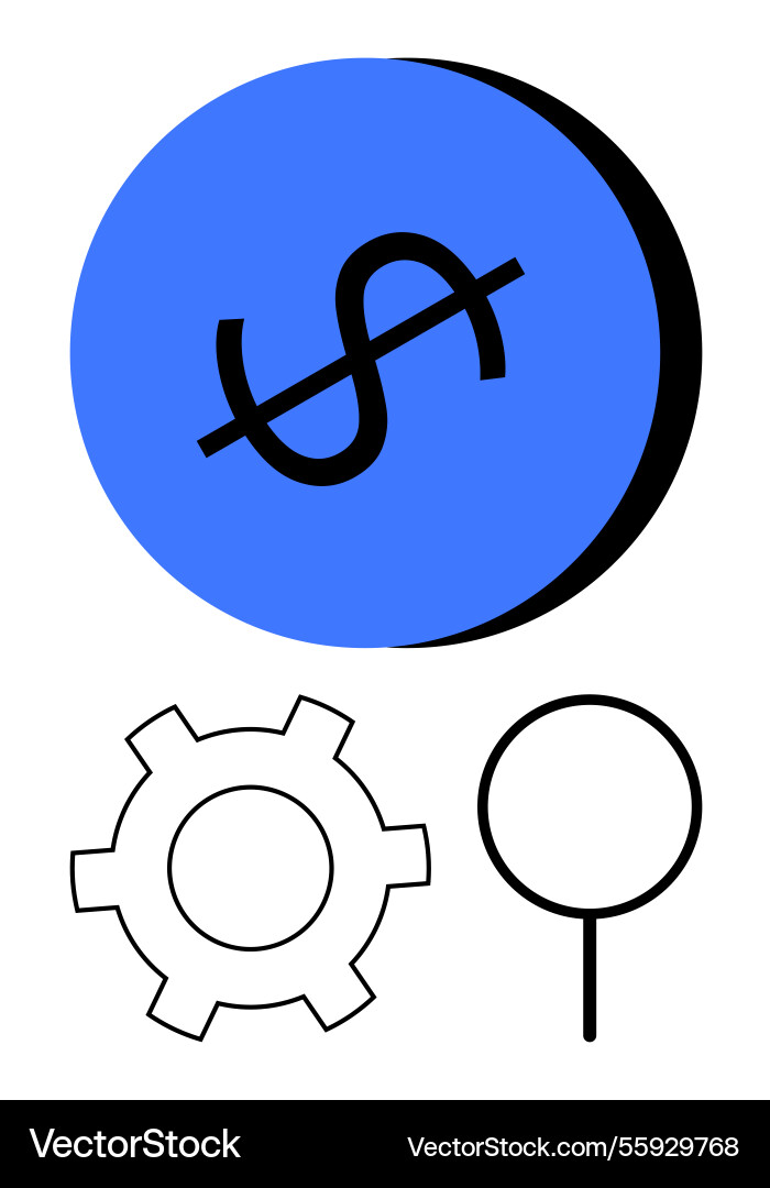 Currency management and analysis concept Vector Image
