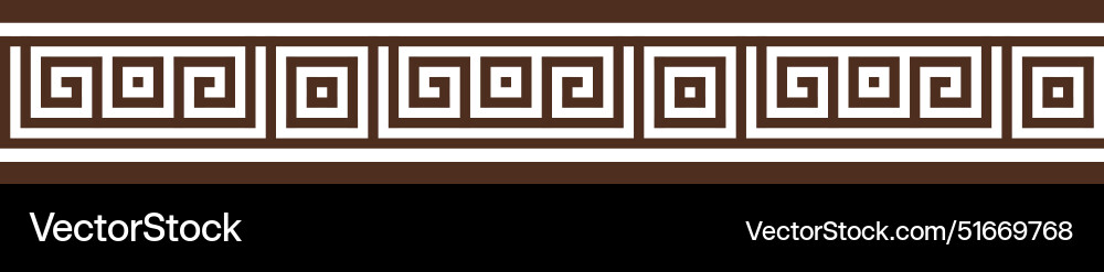 Greek key seamless border pattern decorative Vector Image