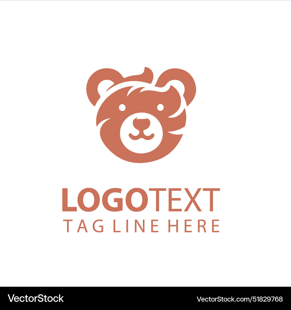 Teddy bear logo Royalty Free Vector Image - VectorStock