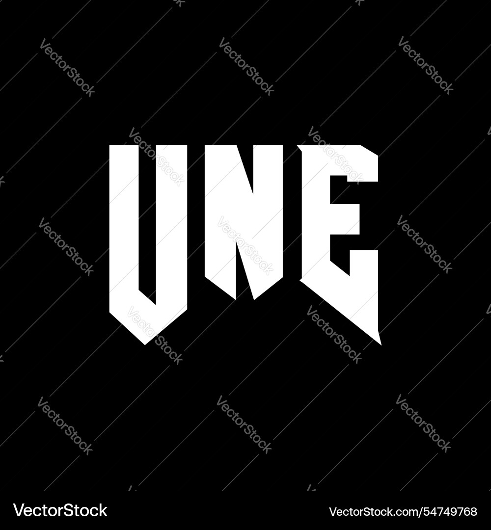 Une letter logo design for technology company Vector Image