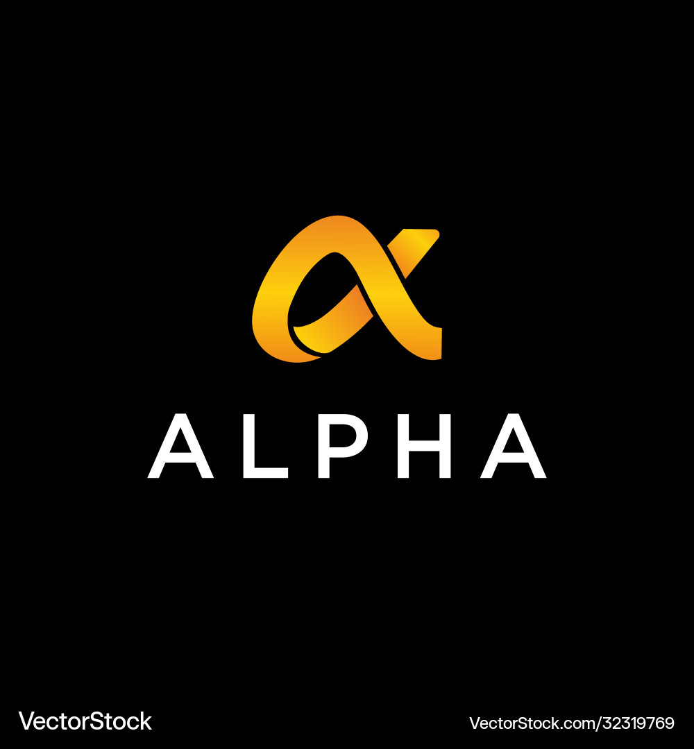 Alpha sign Royalty Free Vector Image - VectorStock