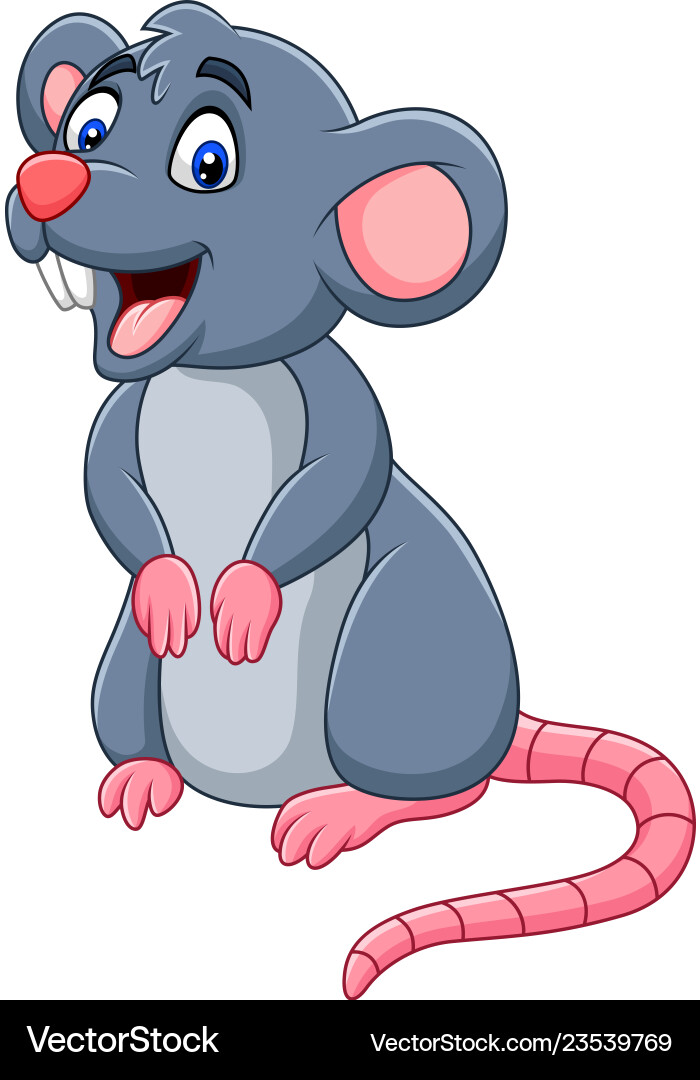 Cartoon happy mouse Royalty Free Vector Image - VectorStock
