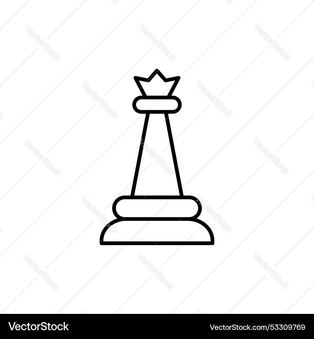 Chess queen icon isolated on white background Vector Image