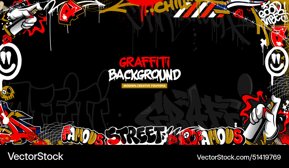 Graffiti background Royalty Free Vector Image - VectorStock