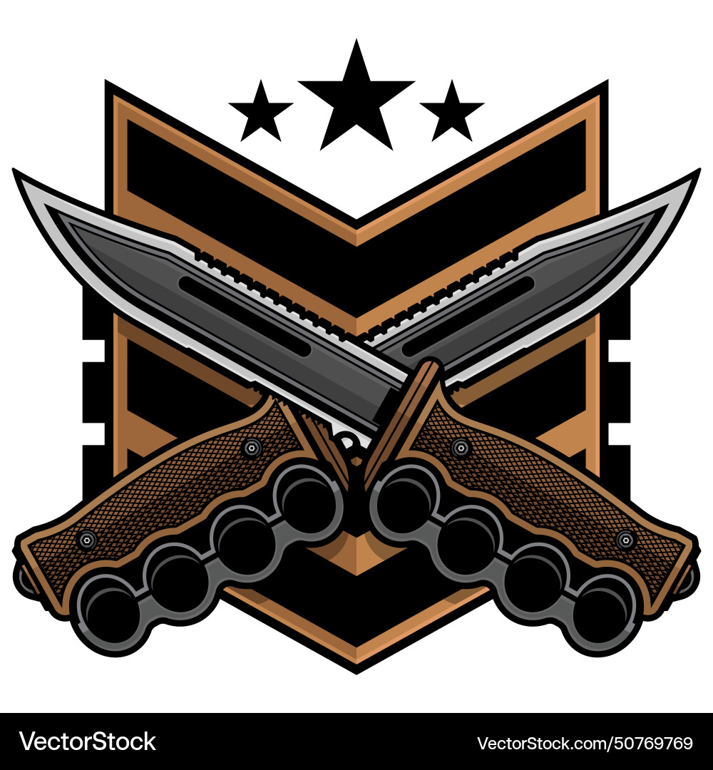 Military bayonet logo Royalty Free Vector Image