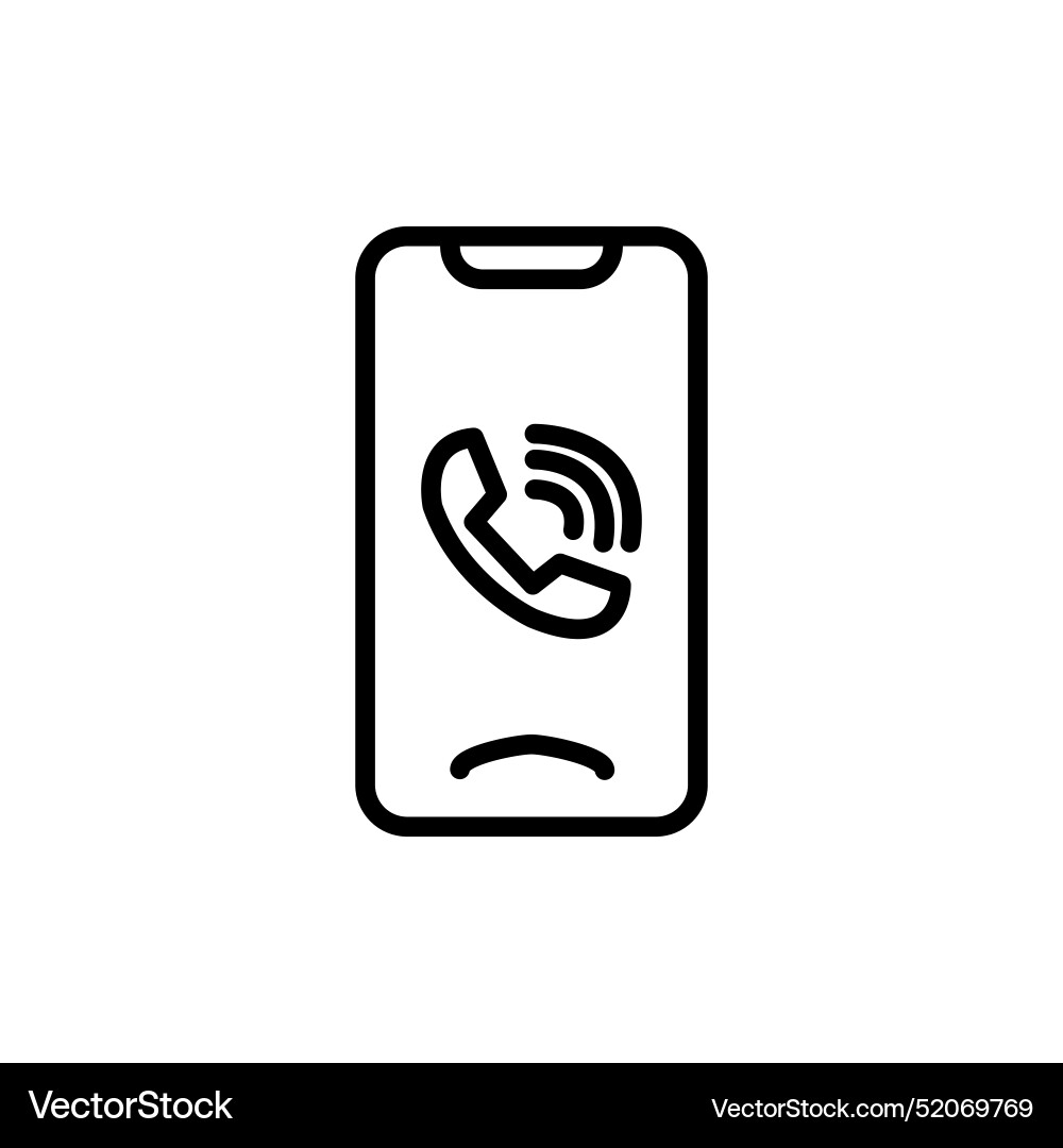 Mobile phone call icon for communication Vector Image