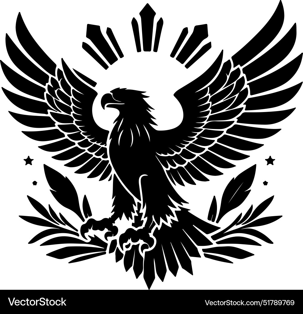 Philippine eagle isolated black design Royalty Free Vector