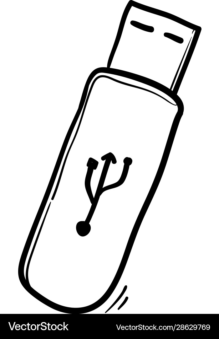Usb icon flash drive symbol isolated Royalty Free Vector
