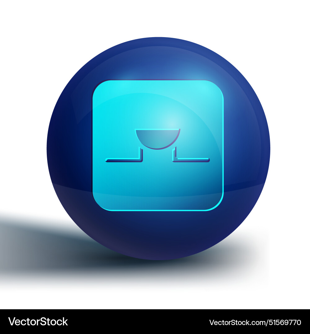 Blue buzzer in electronic circuit icon isolated Vector Image