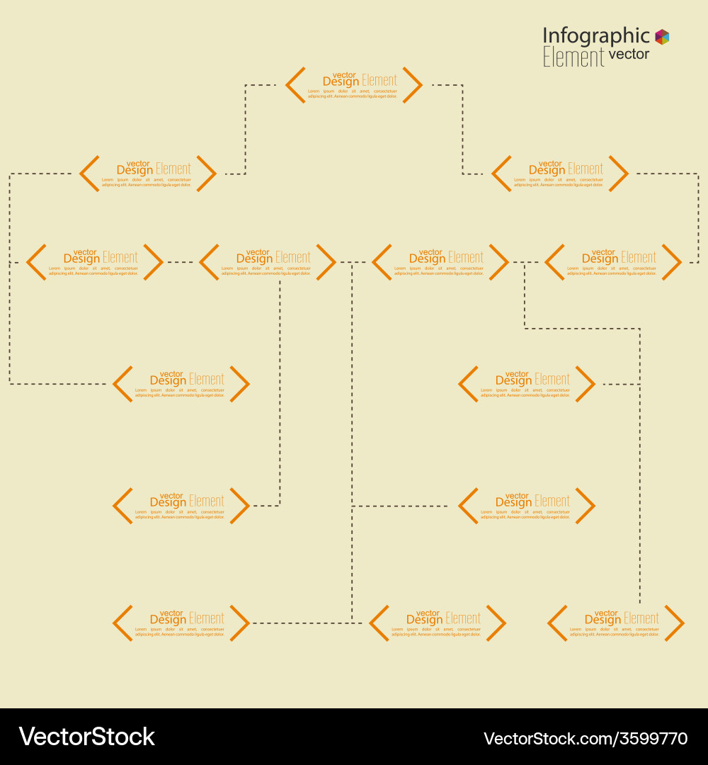 Corporate organization chart Royalty Free Vector Image
