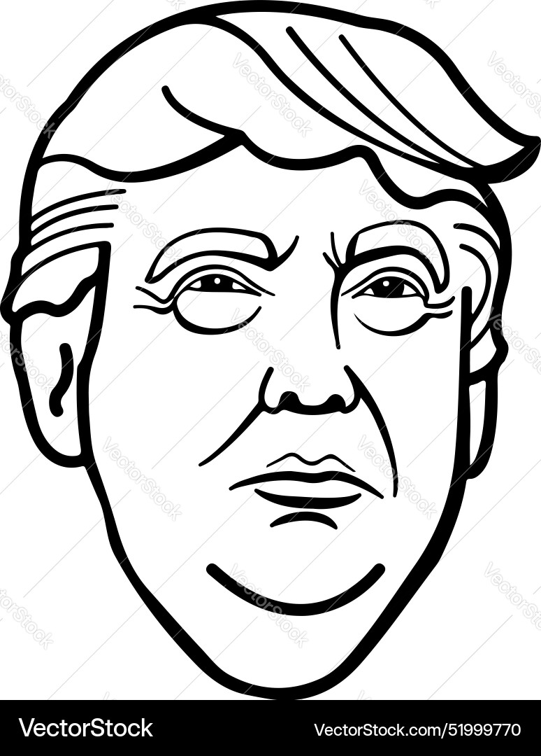 Donald trump silhouette Royalty Free Vector Image