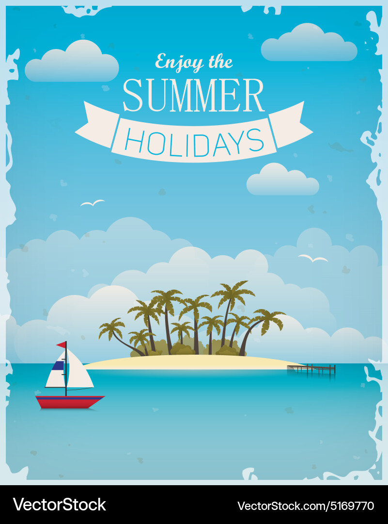Enjoy the summer Royalty Free Vector Image - VectorStock