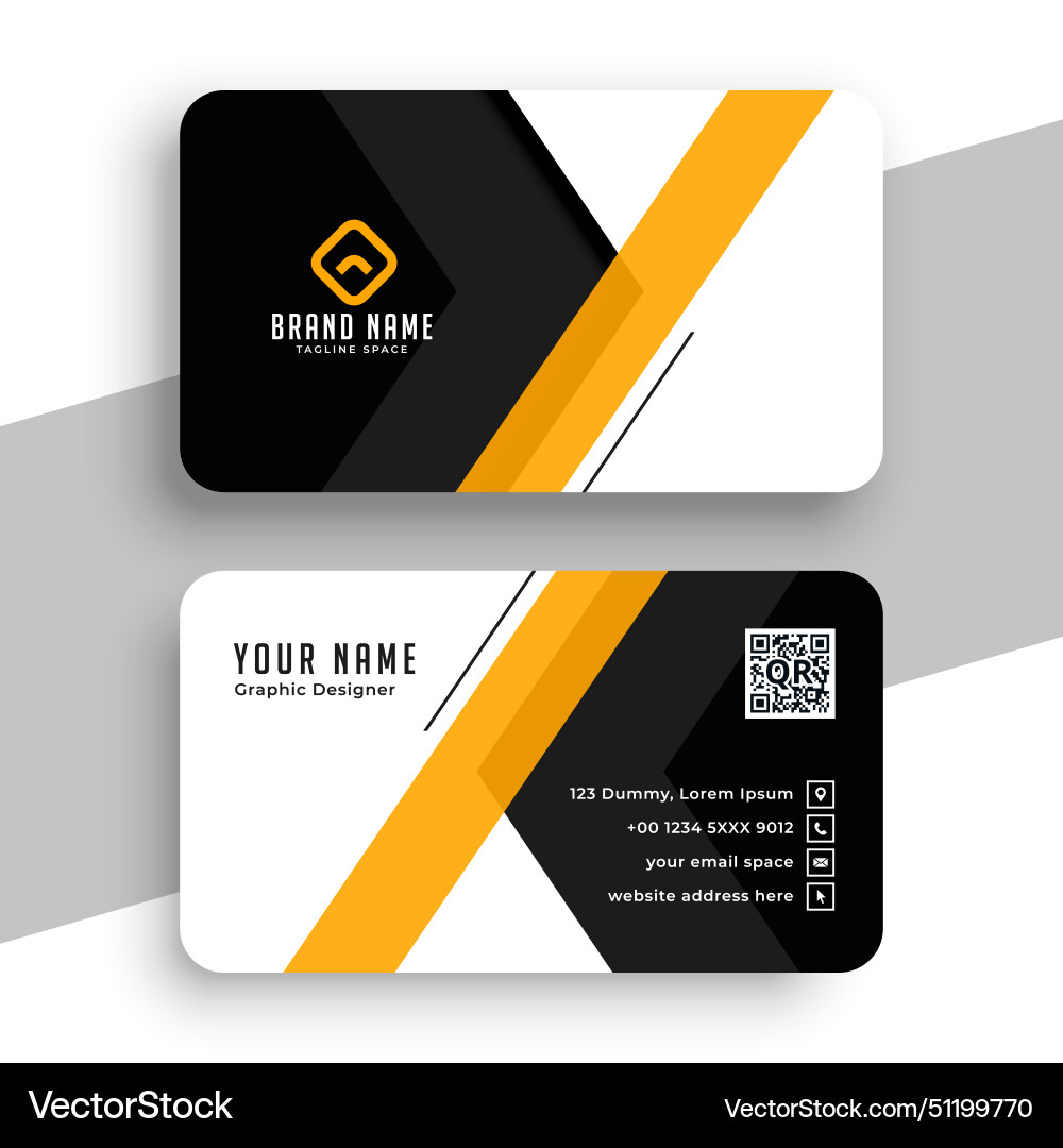 Geometric style company identity card layout Vector Image