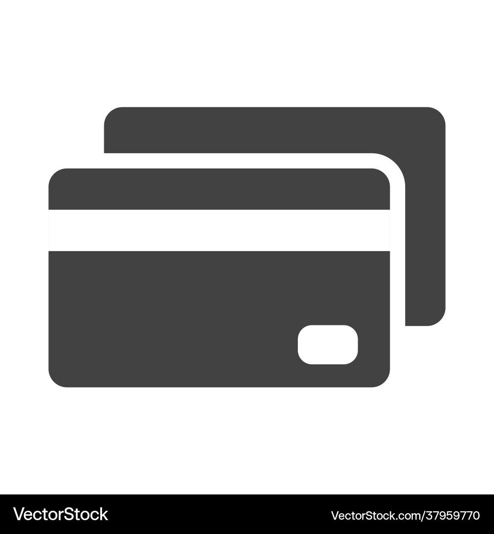 Linear debit payment card icon Royalty Free Vector Image