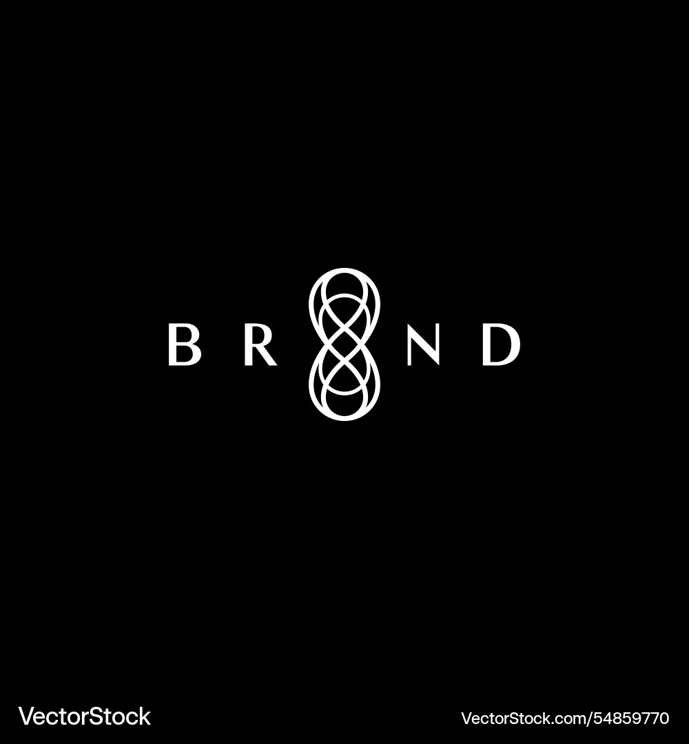 Minimalist triple eight number logo design Vector Image