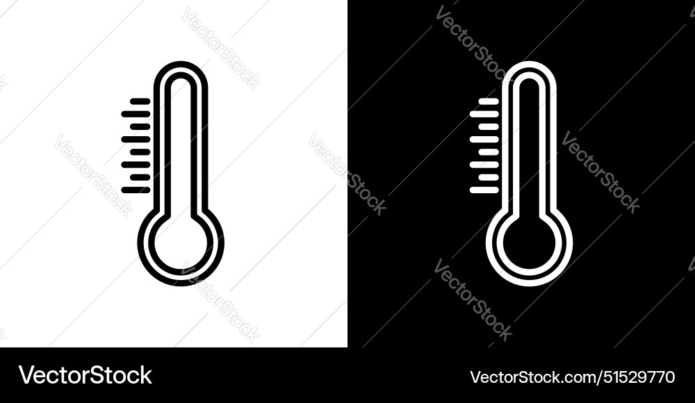 Temperature icon set high and low Royalty Free Vector Image
