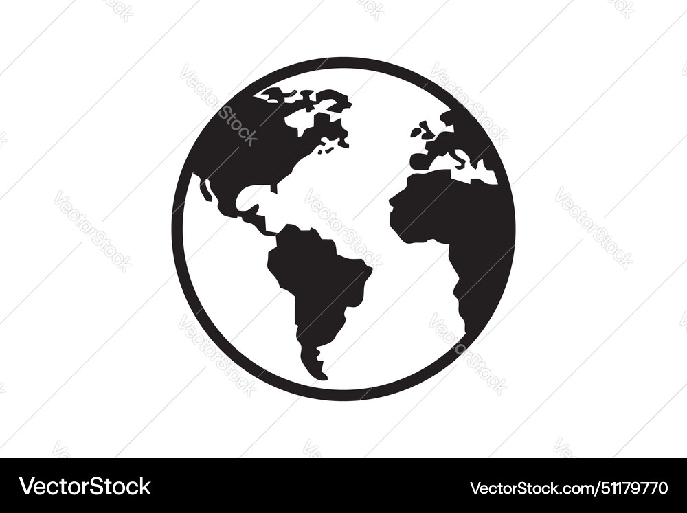 World icon - globe Royalty Free Vector Image - VectorStock