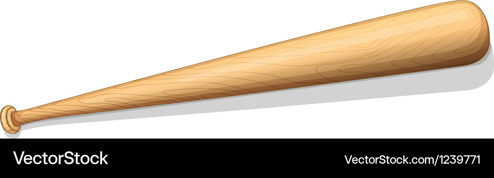 A baseball bat Royalty Free Vector Image - VectorStock