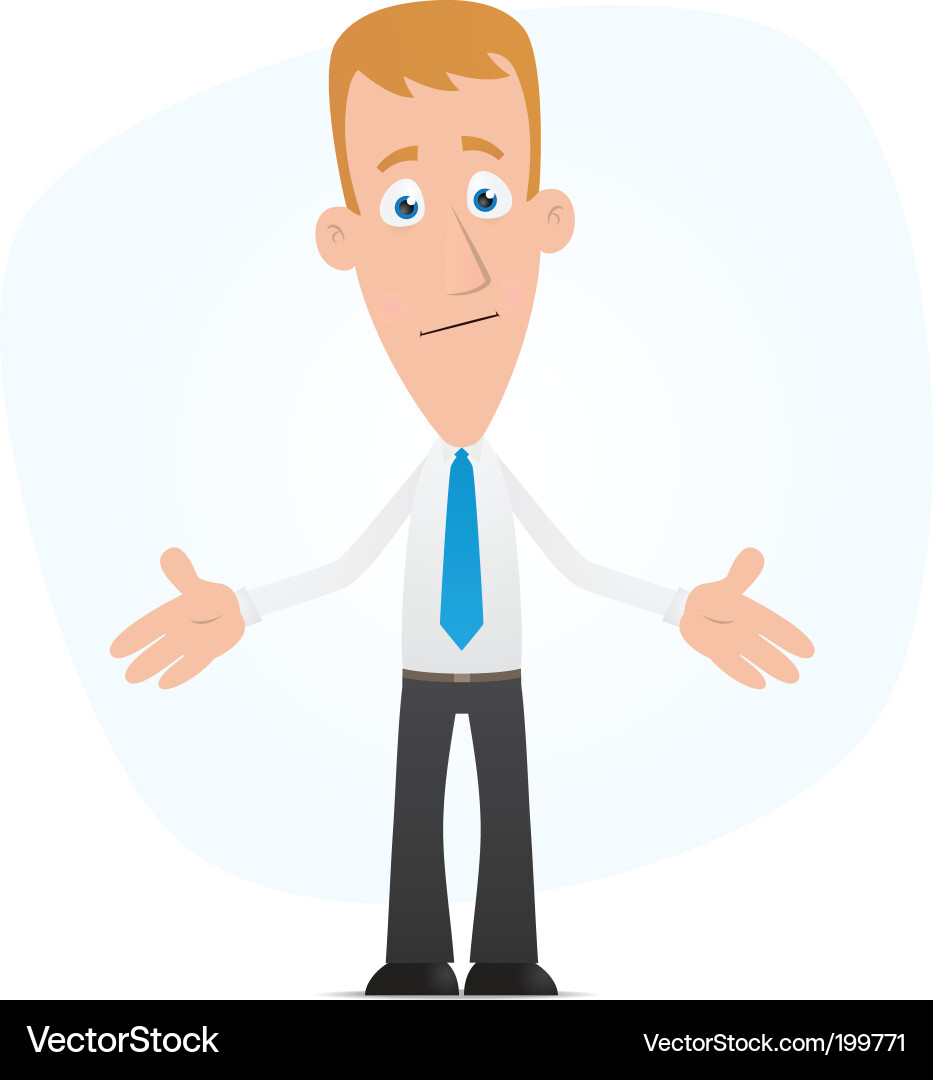 Embarrassed manager Royalty Free Vector Image - VectorStock