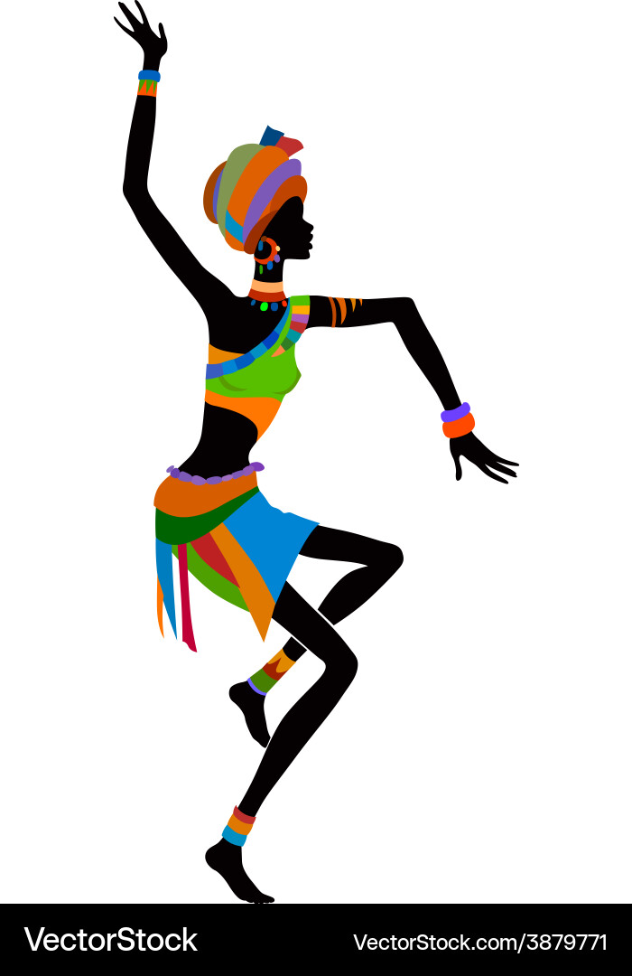 Ethnic dance african woman Royalty Free Vector Image