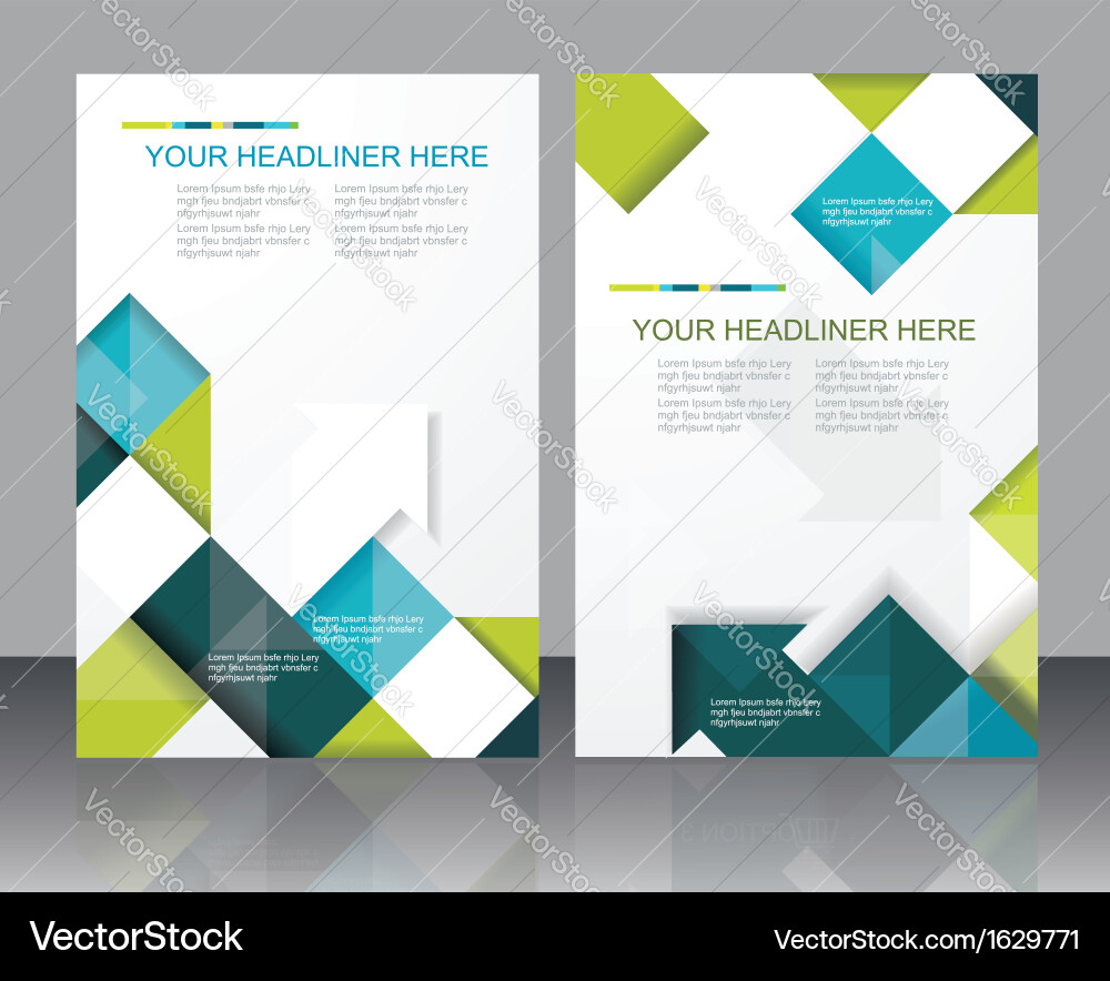 Modern Brochure Template with Geometric Shapes Vector Image