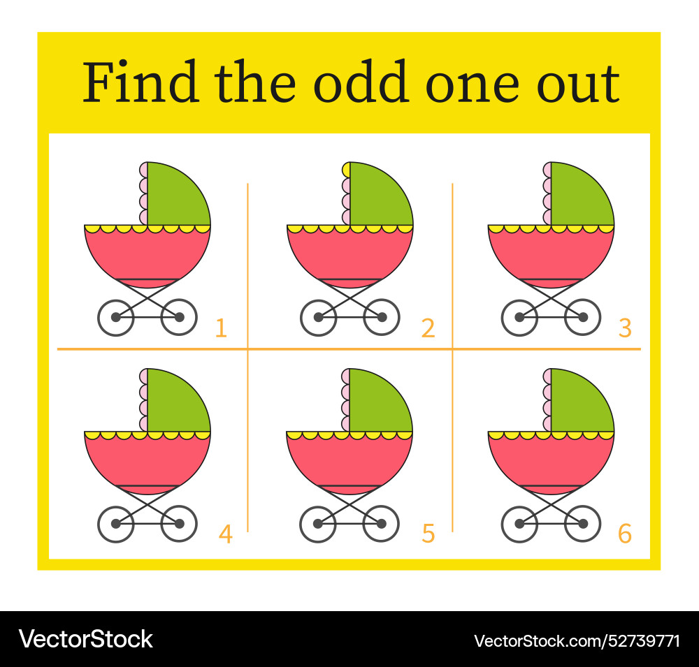 Puzzle game for children attention task Royalty Free Vector