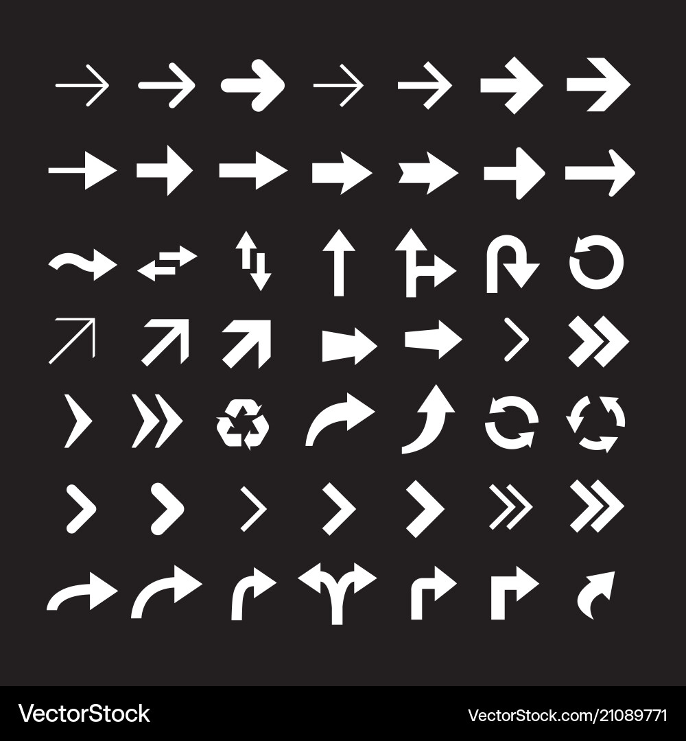 Set of arrow icons version 3 Royalty Free Vector Image