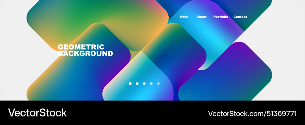 Square internet web page design template Vector Image