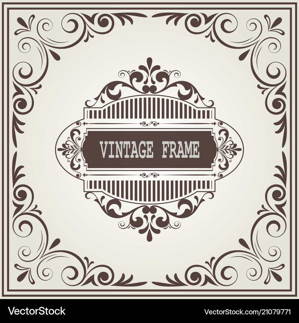 Vintage frame Royalty Free Vector Image - VectorStock