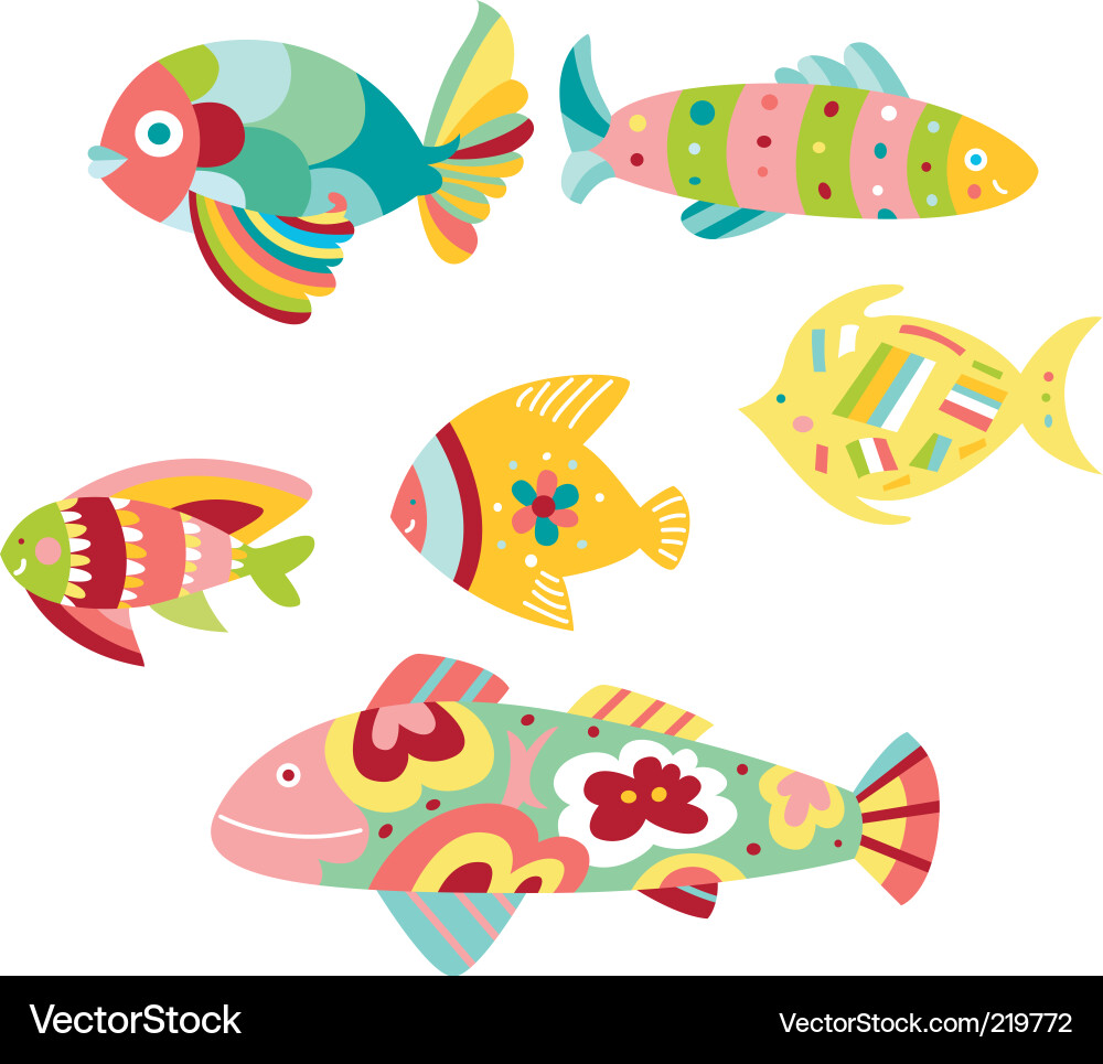 Colorful fish Royalty Free Vector Image - VectorStock