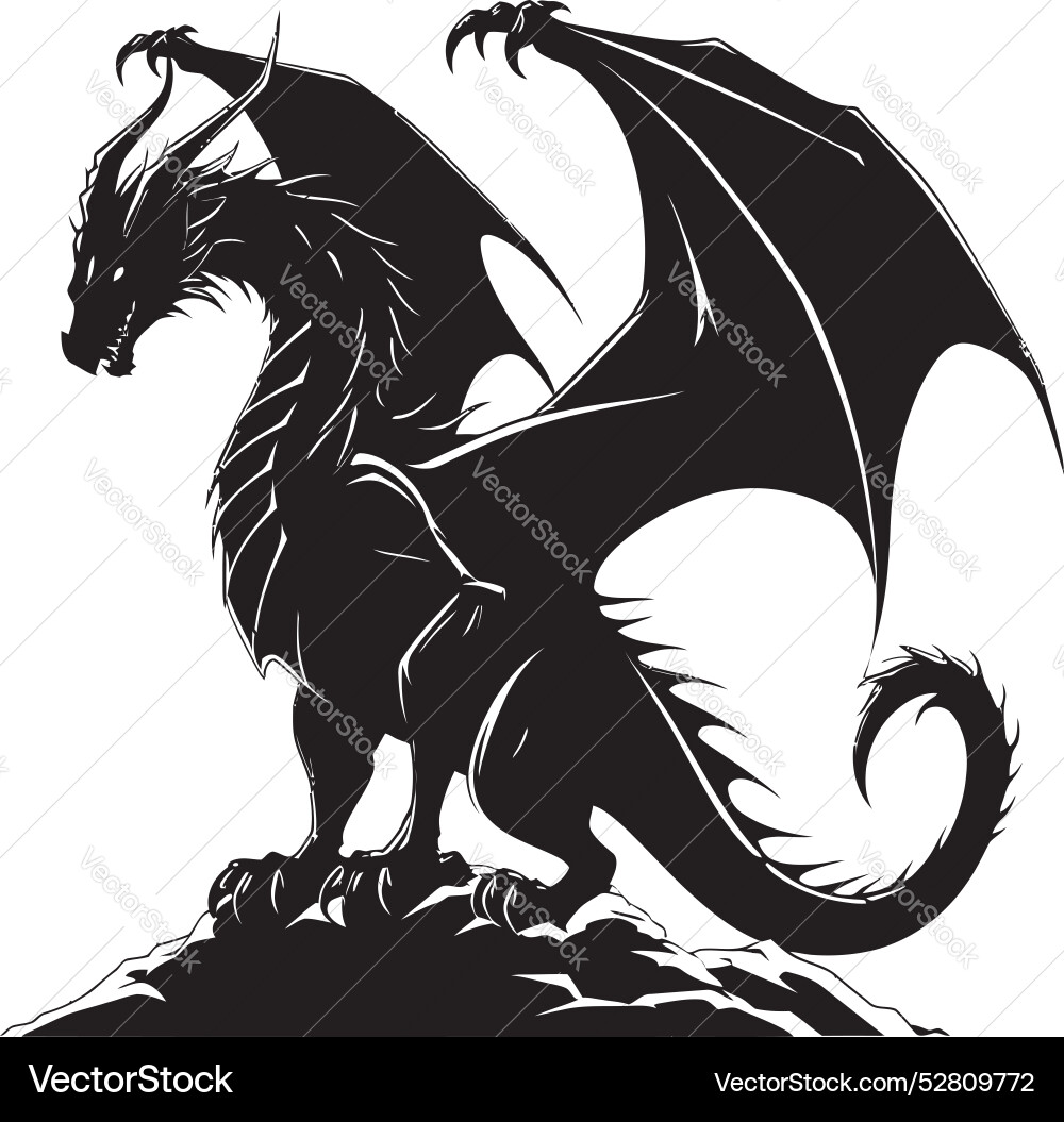 Draconian protector mystical dragon symbol Vector Image
