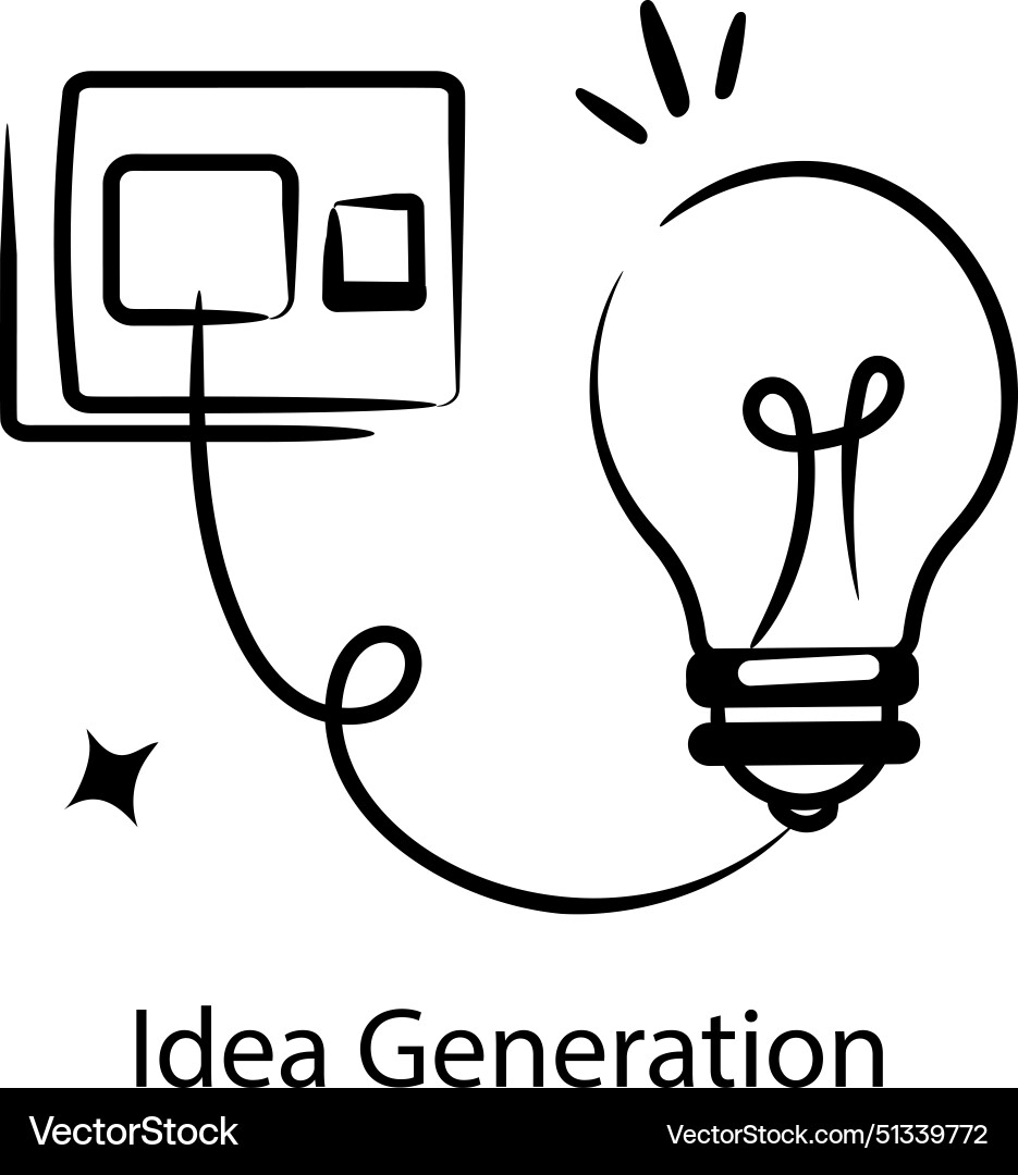 Idea generation Royalty Free Vector Image - VectorStock