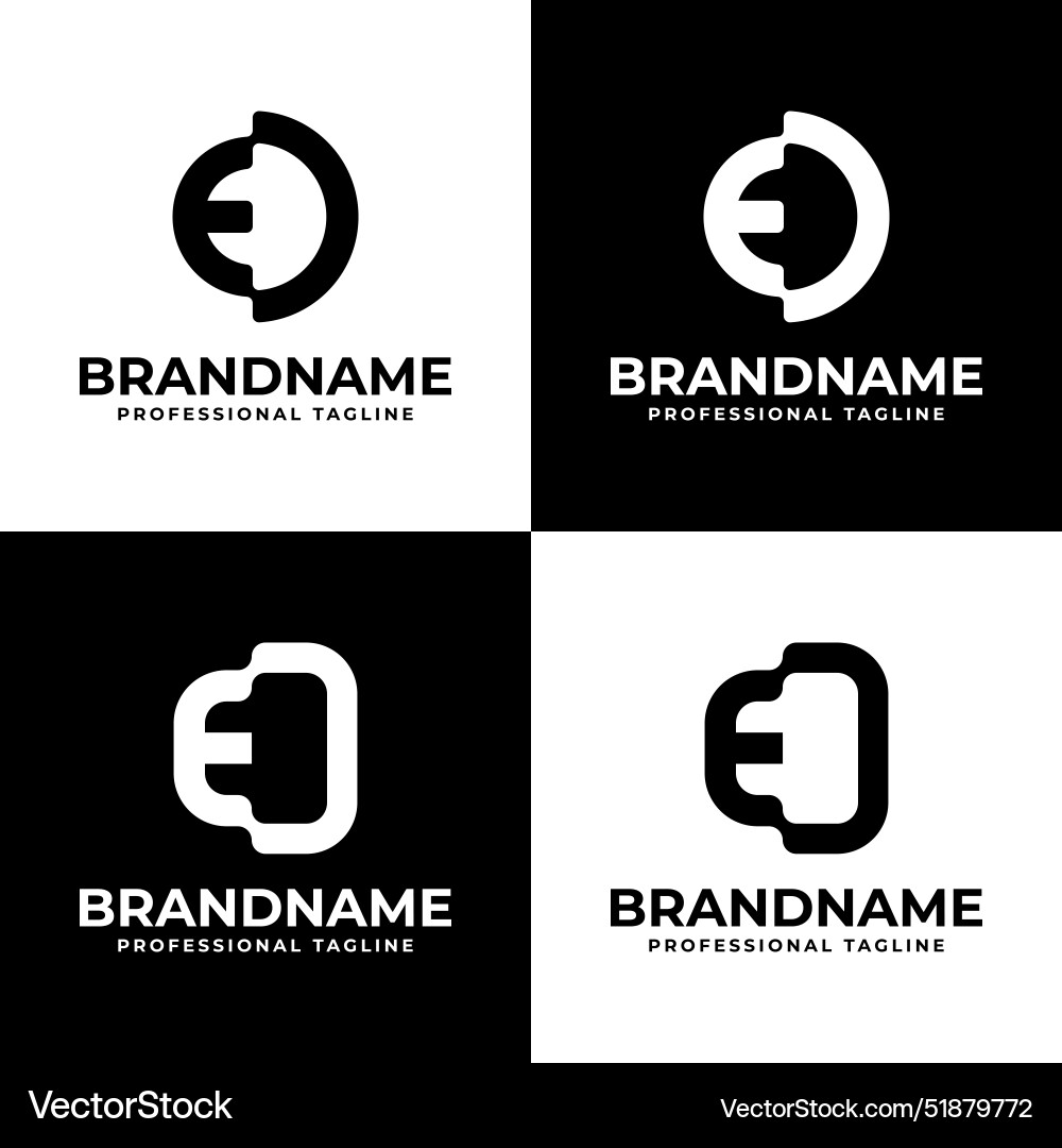 Letters ed monogram logo suitable for any Vector Image