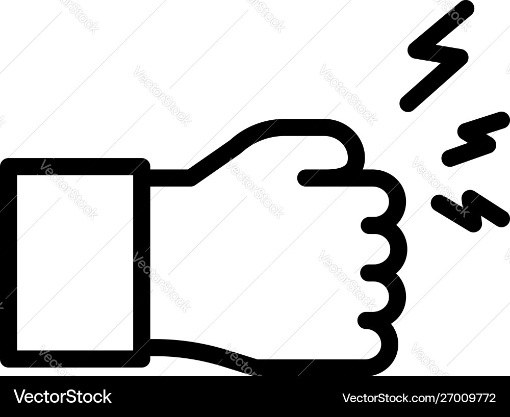 No violence icon outline style Royalty Free Vector Image