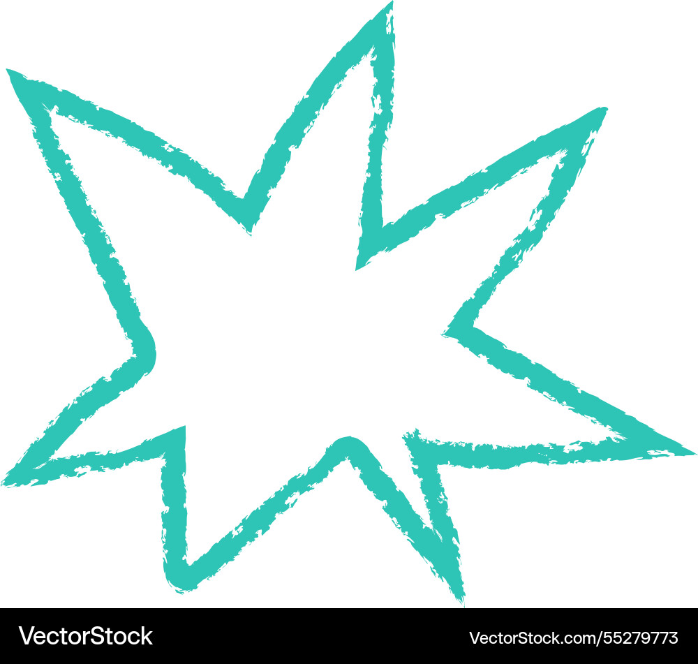 Childish scribble star Royalty Free Vector Image