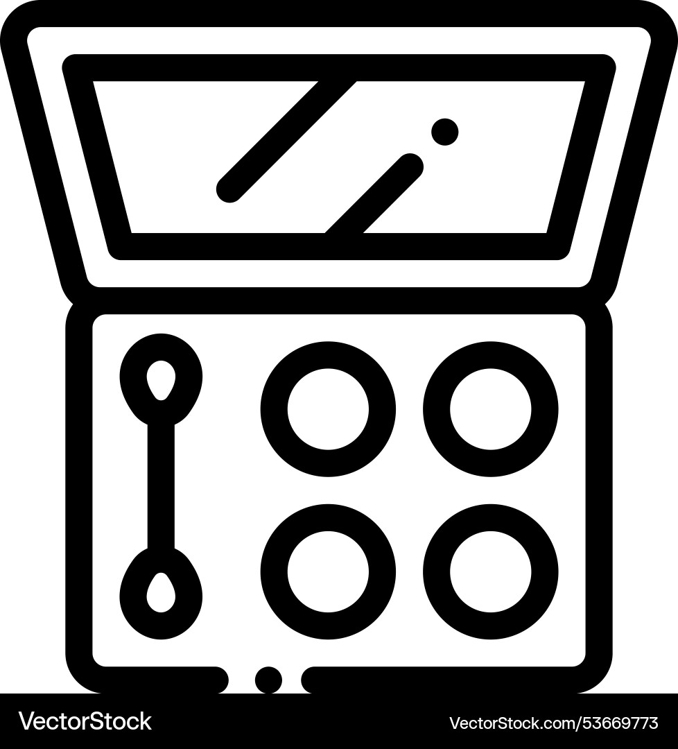 Eye shadow icon thin linear style design isolated Vector Image