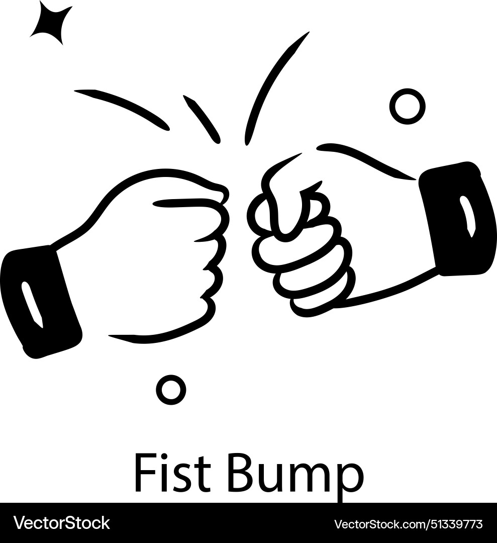 Fist bump Royalty Free Vector Image - VectorStock