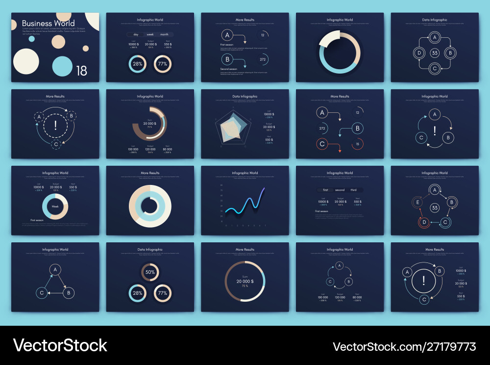 Infographic brochure elements for business Vector Image