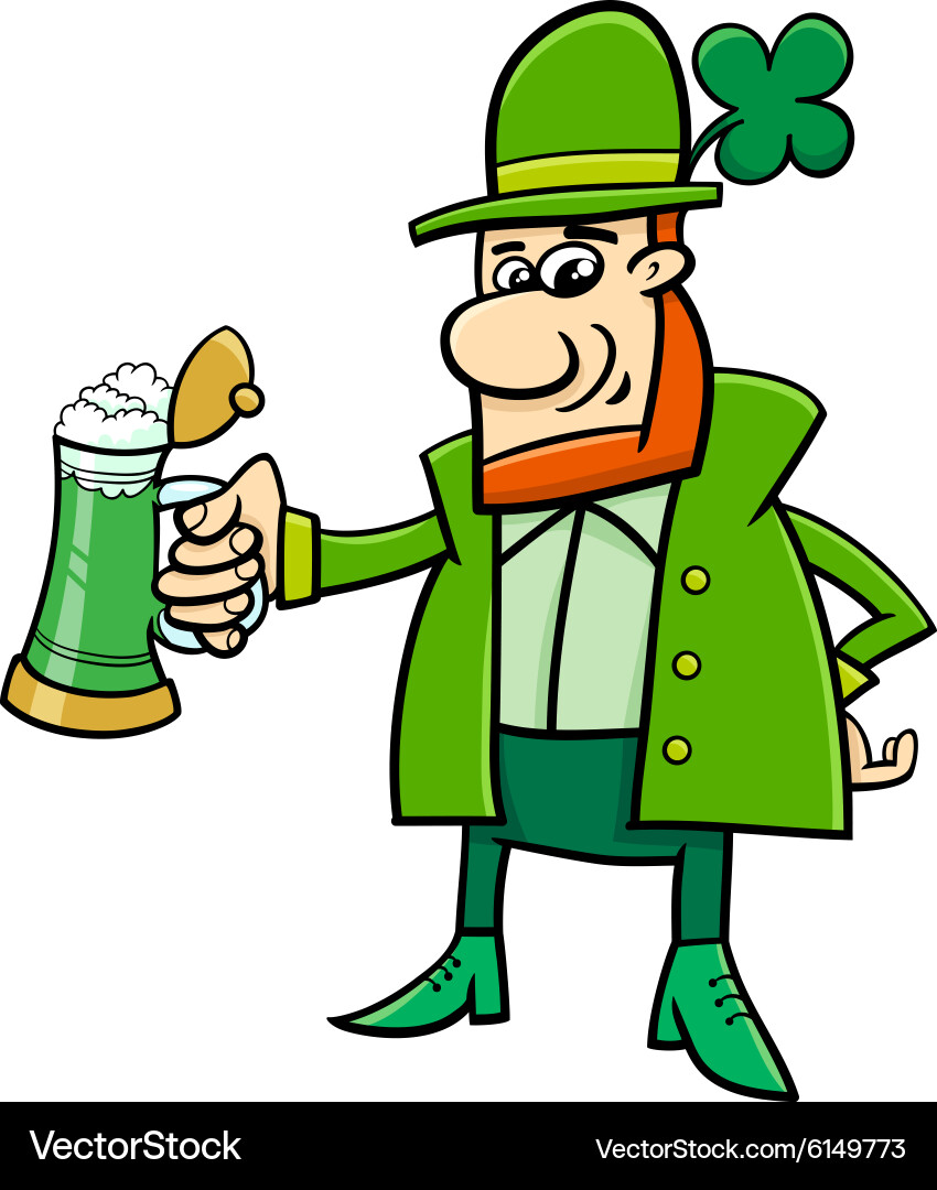 Leprechaun cartoon character Royalty Free Vector Image