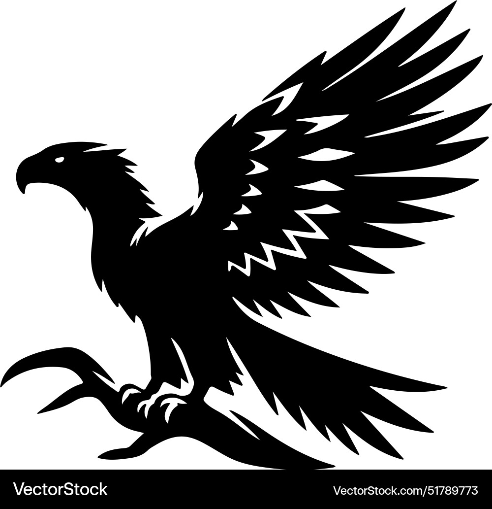 Philippine eagle isolated black design Royalty Free Vector
