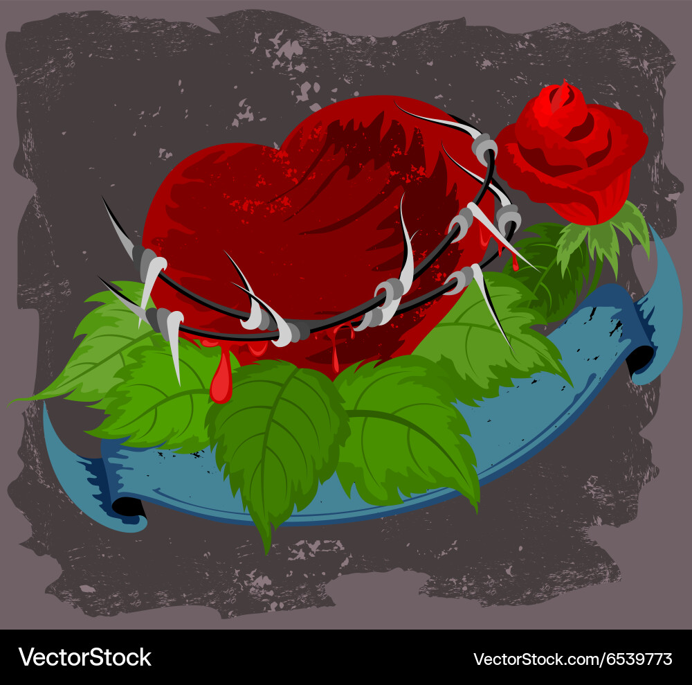 Red heart scene Royalty Free Vector Image - VectorStock