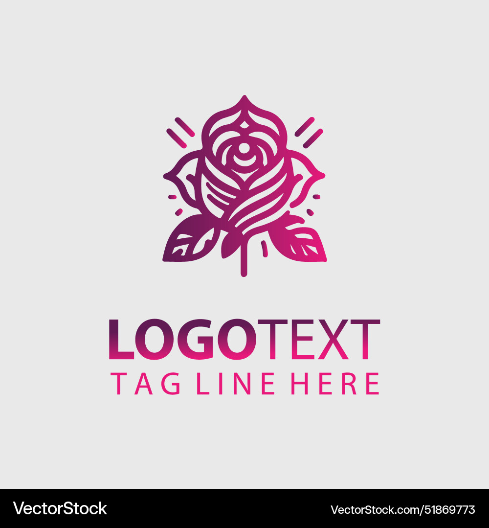 Rose logo Royalty Free Vector Image - VectorStock