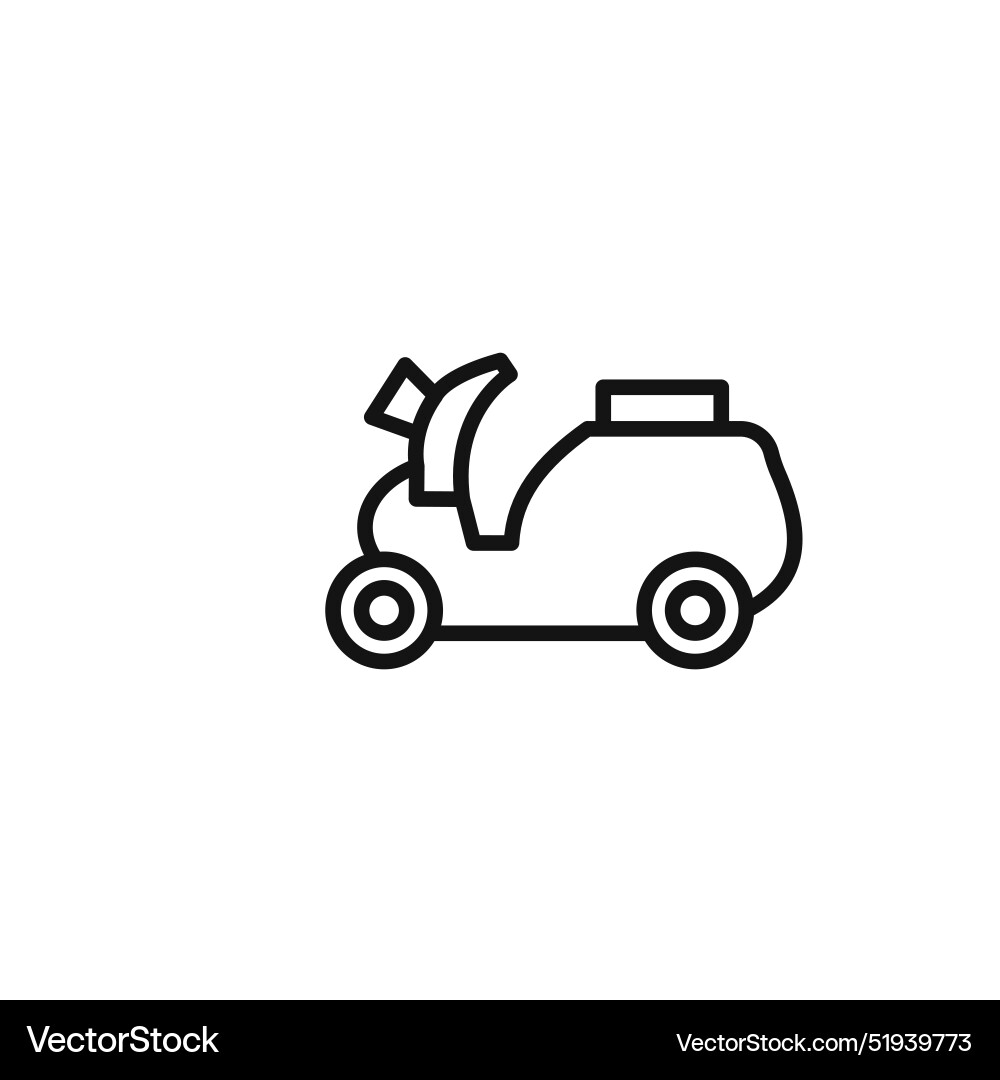 Scooter icon 2 logo sign outline Royalty Free Vector Image