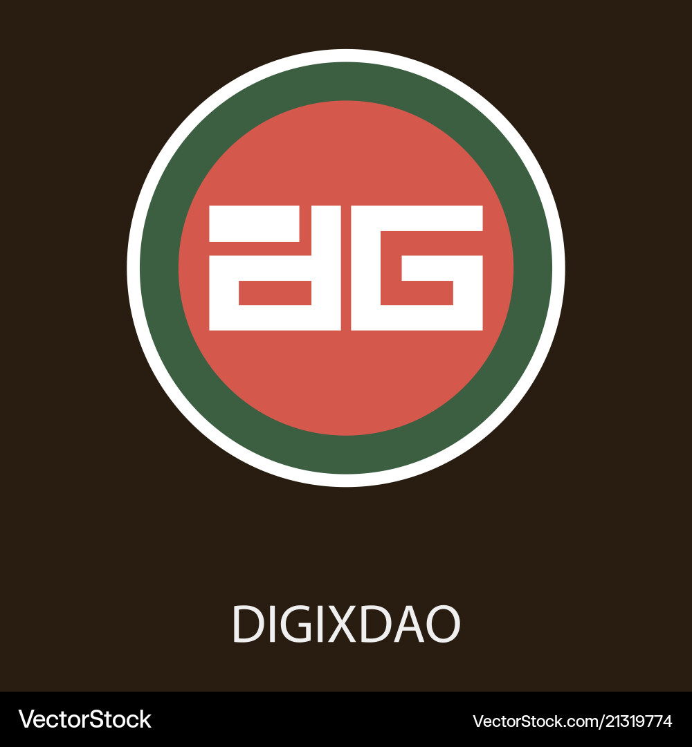 Digixdao dgd digital cryptocurrency logo Vector Image
