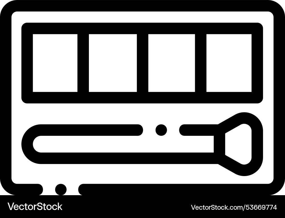 Eye shadow icon thin linear style design isolated Vector Image