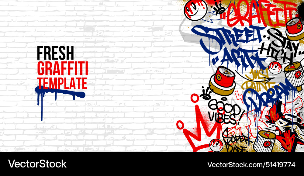 Graffiti background Royalty Free Vector Image - VectorStock