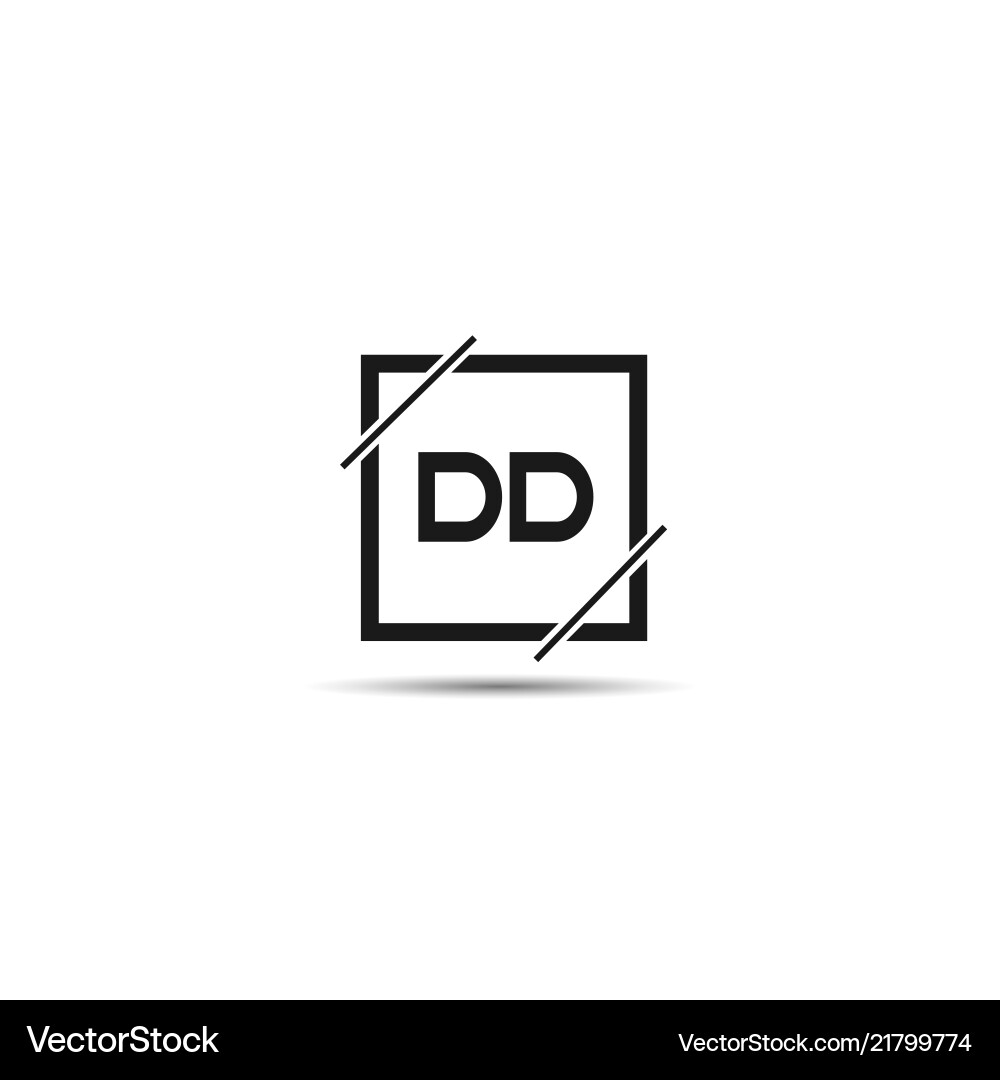 Initial letter dd logo template design Royalty Free Vector